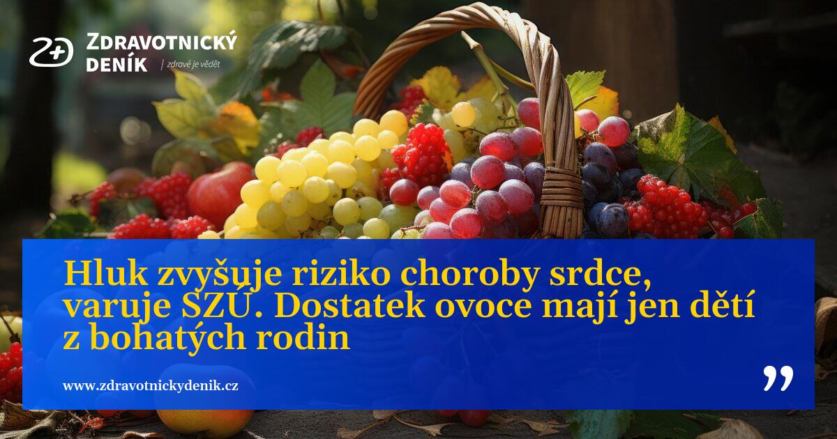 Hluk zvyšuje riziko choroby srdce, varuje SZÚ. Dostatek ovoce mají jen ...
